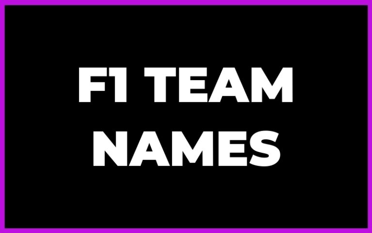 150+ F1 Team Names (Popular, Creative, Funny & Unique) - Very Different ...